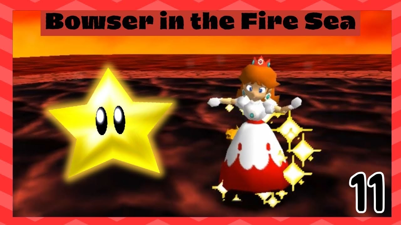 Super Princess Daisy 64 - Part 11 (Bowser in the Fire Sea) - YouTube