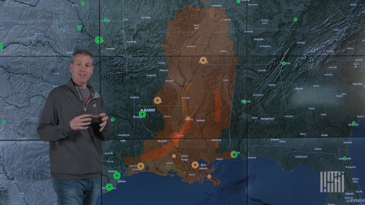 Barry still soaking, flooding parts of the South - YouTube