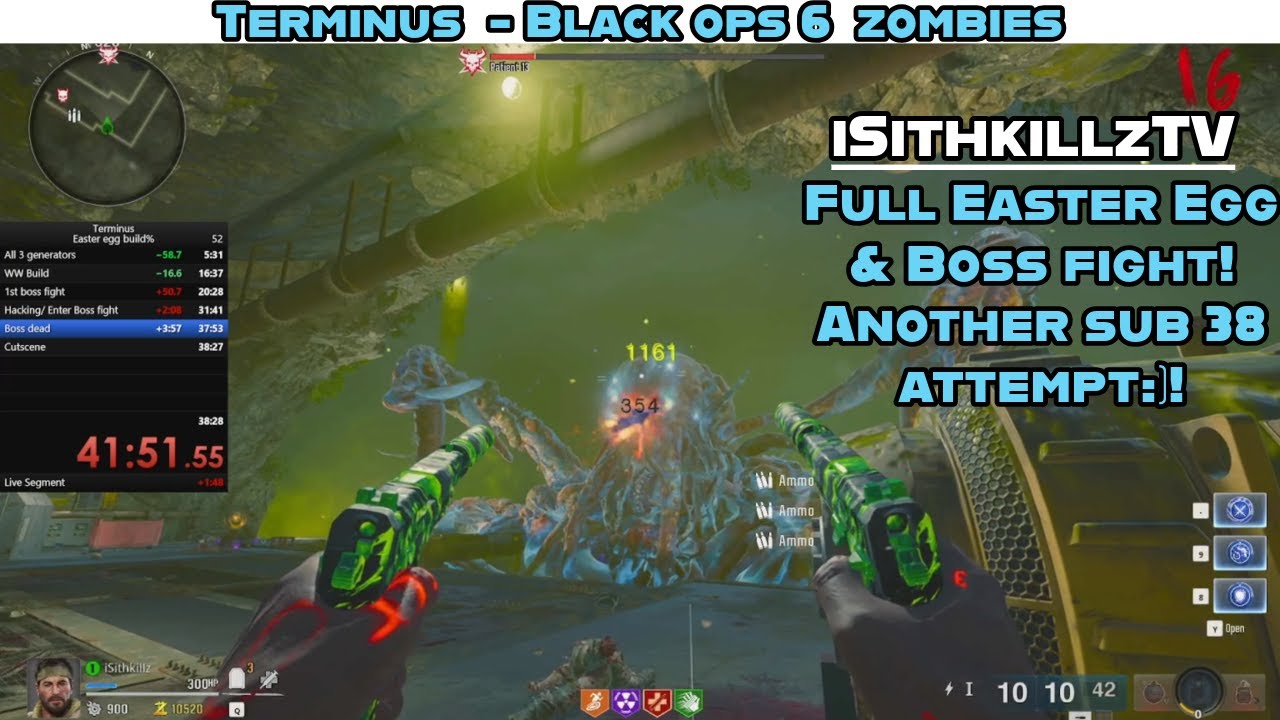 Terminus 6th go, speed run on the full easter egg & boss fight {43:47} :( - Black ops 6 zombies ...