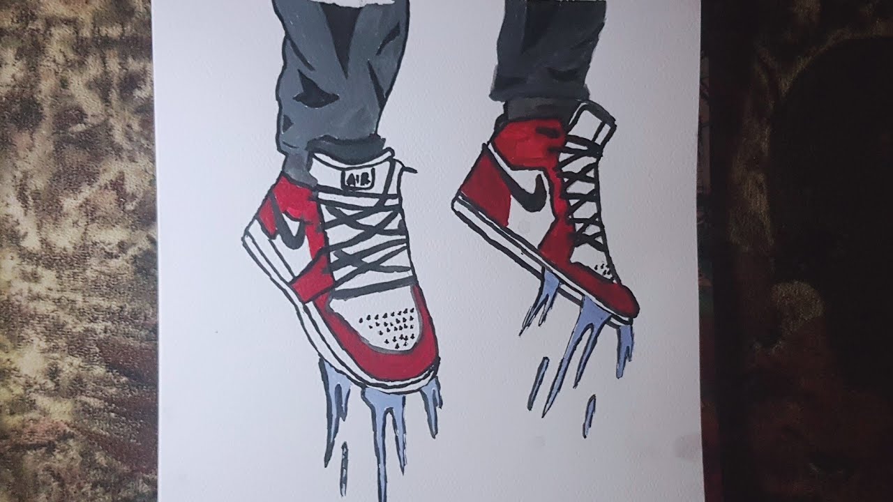 How to draw a shoes/Acrylic painting/easy/Art for everyone - YouTube