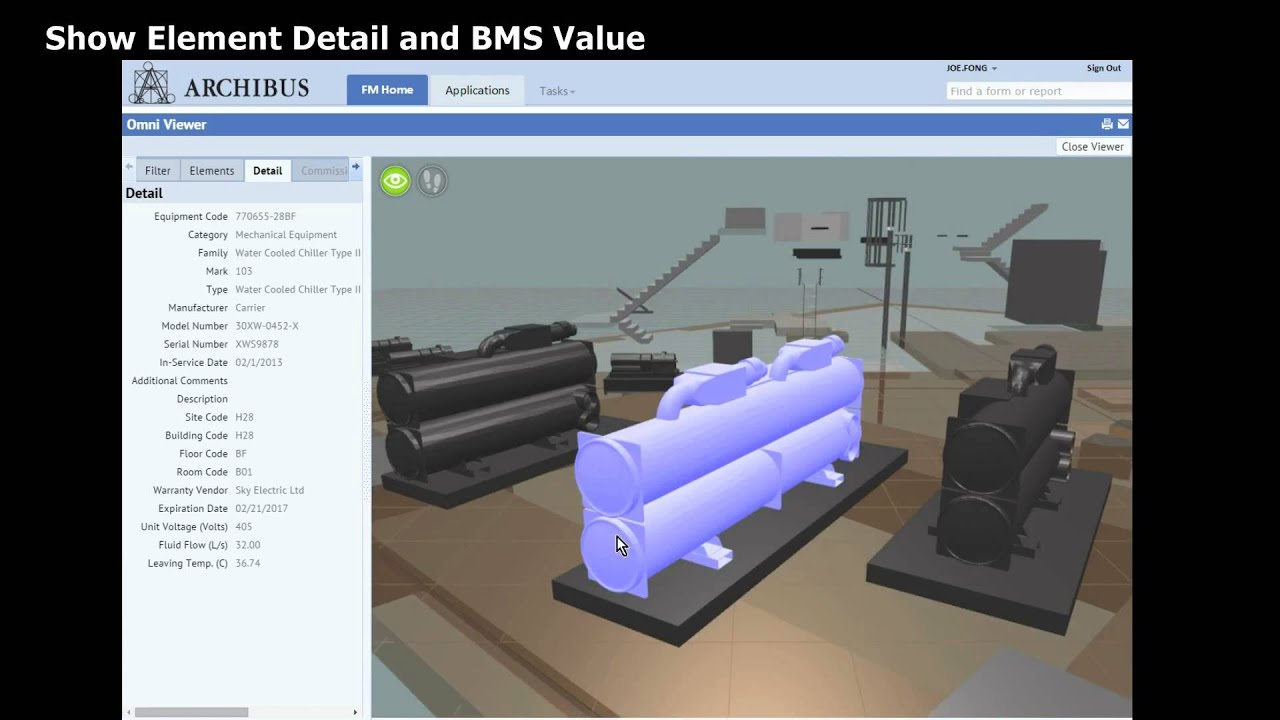 OMNI Viewer integrated with ARCHIBUS in Web interface - YouTube