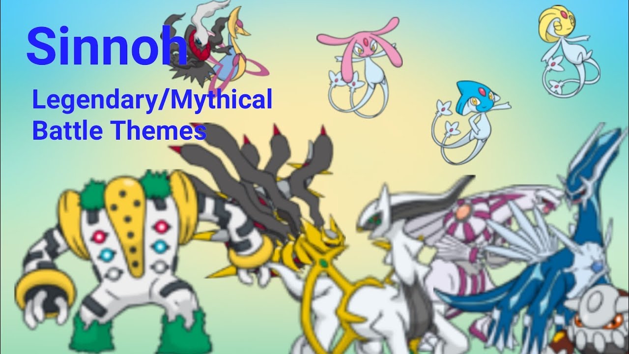 All Sinnoh Legendary/Mythical Battle Themes - YouTube