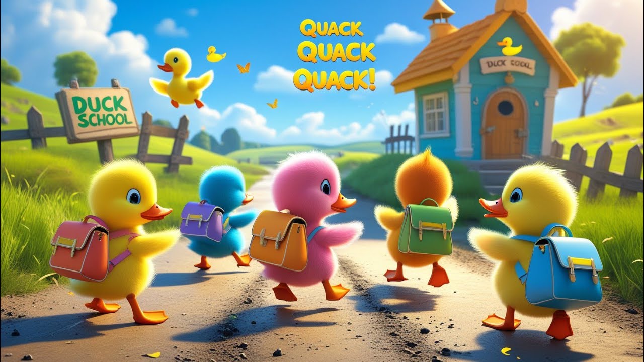 Five little ducks super simple songs in English|rhyme School |nursery ...