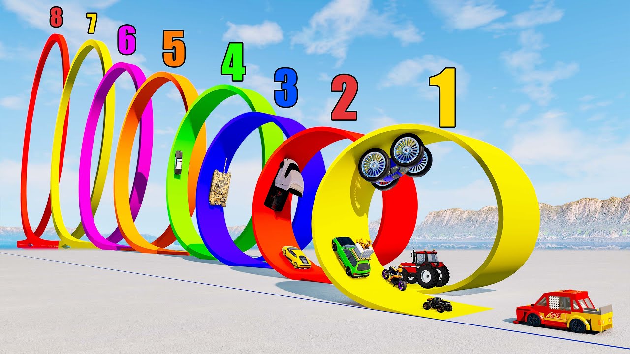 Which Ramp Loop will Stop Car? (Small& Big ramps) - Beamng drive - YouTube