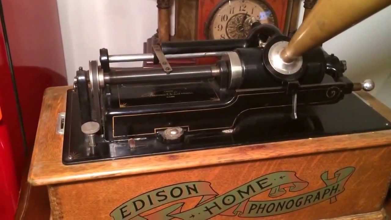 Edison home phonograph ebay - YouTube