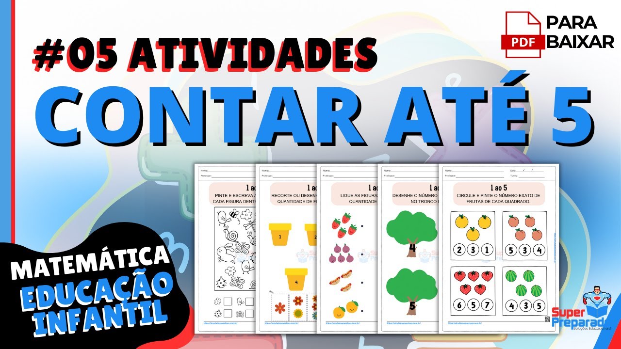 #05 Atividades de Contar até 5 Para Educação Infantil e 1º ano EF ...