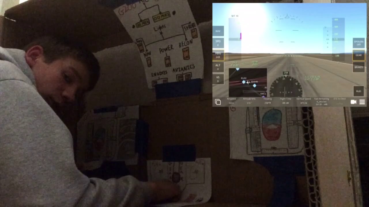 Cardboard cockpit diy flight simulator - YouTube