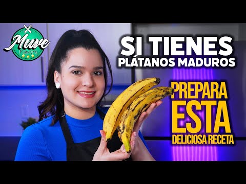 SI TIENES PLÁTANOS MADUROS, Prepara esta deliciosa receta CON SOLO 3 INGREDIENTES 😱| Muve Flavors
