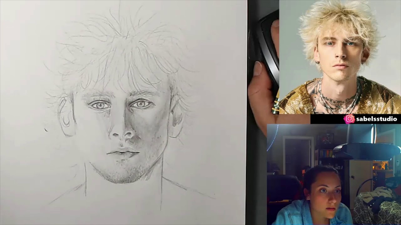 Machine Gun Kelly drawing (timelapse) Tickets to my downfall - YouTube