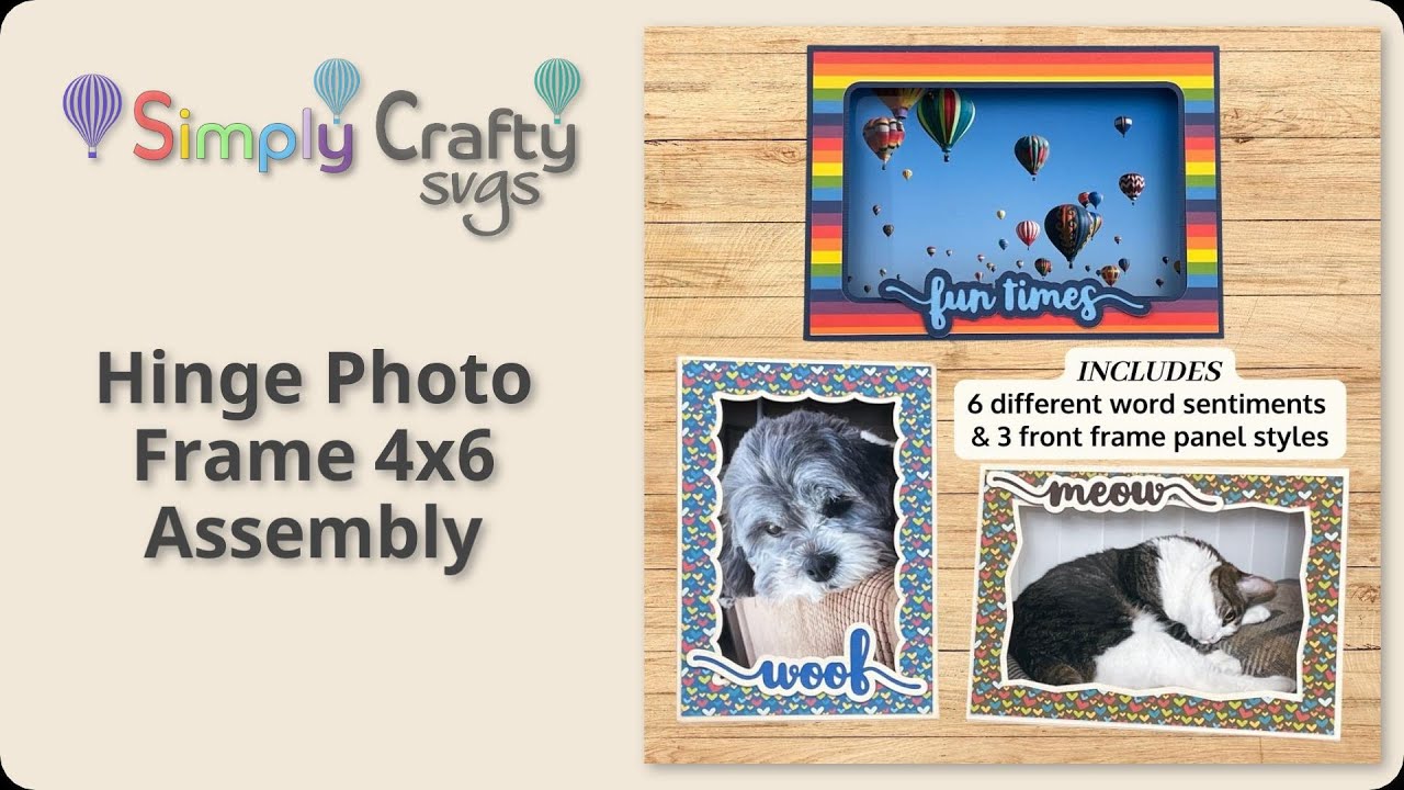 Hinge Photo Frame 4x6 Assembly - SVG File - SVG for 4" x 6" Photo Frame ...
