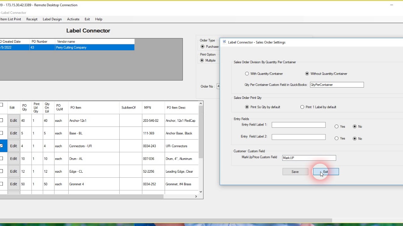 Settings in Label Connector - YouTube