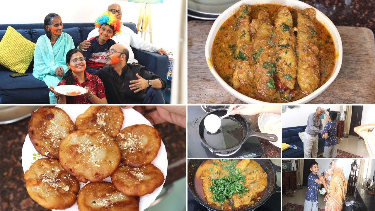 होली Vlog | In-laws Ke Sath Manayi Holi Aur Banaye Pakwan माँ की मालपुआ ...