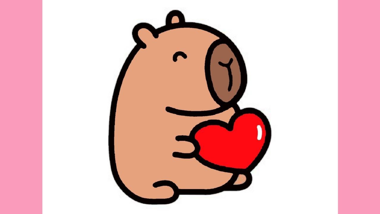 Cómo Dibujar Una Capibara Kawaii Con Corazón Dibujos para dibujar - YouTube