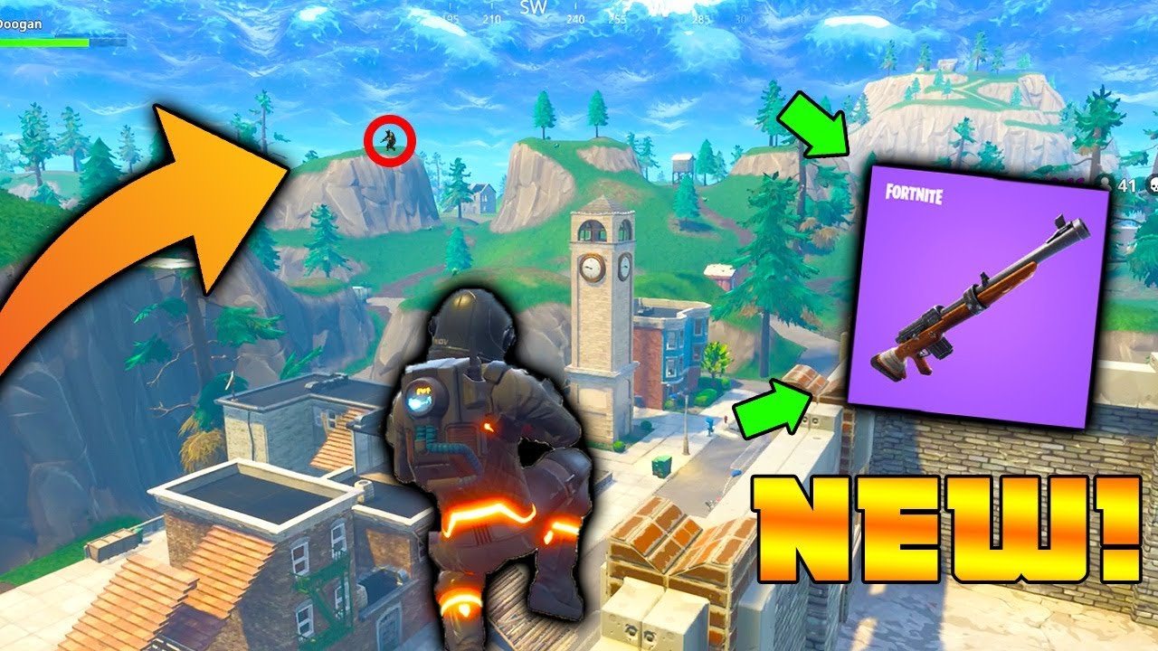I HIT MY FIRST *NO SCOPE* w/ NEW 'HUNTING RIFLE'! (Fortnite Battle ...