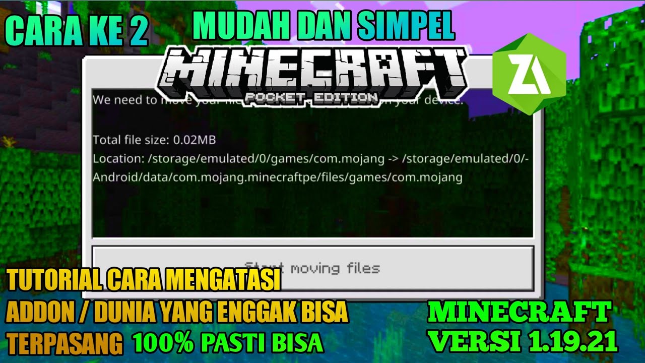 TUTORIAL CARA MENGATASI ADDON DAN DUNIA YANG ENGGAK BISA TERPASANG DI ...