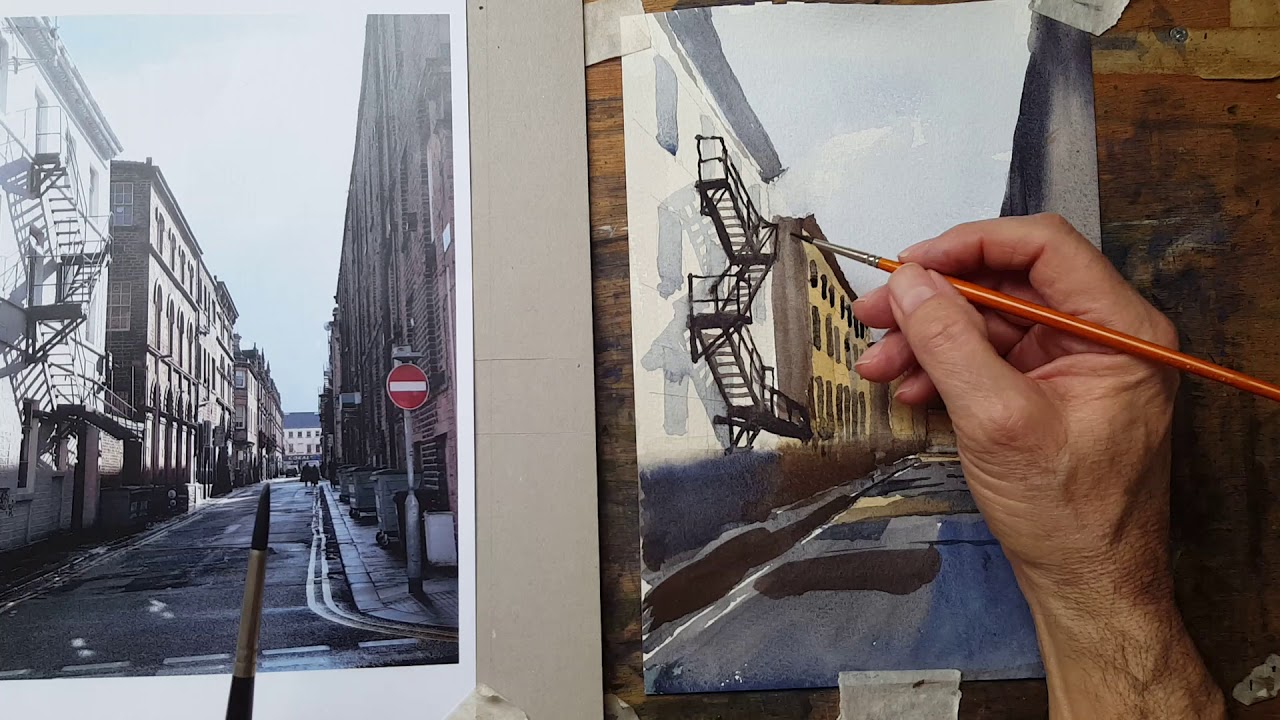 Tony Burke Watercolours. Monday Club 1. Wood Street - YouTube