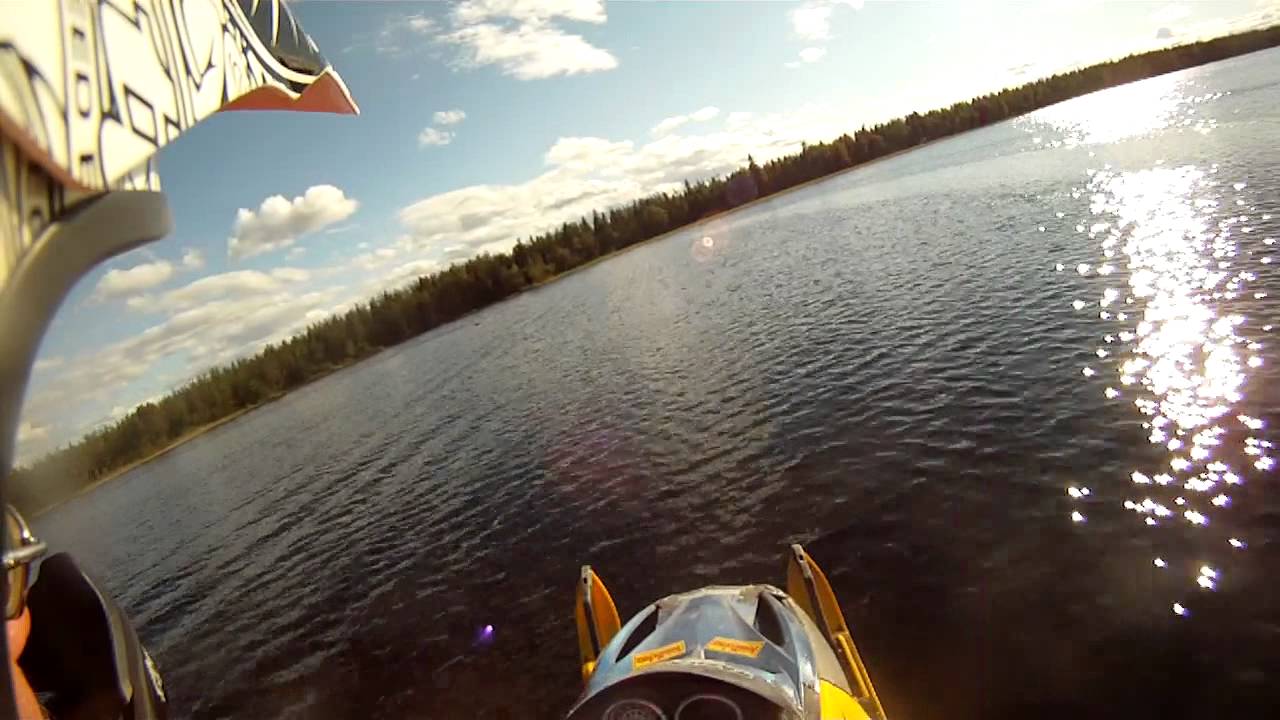 Freeride watercross snowmobile riding on water just for fun - YouTube