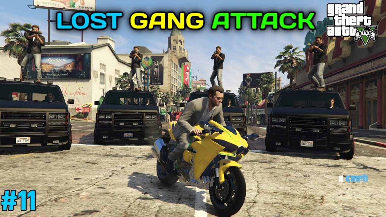 GTA 5 : Lost Gang Attack On Michael | GTA 5 Gameplay #11 - YouTube