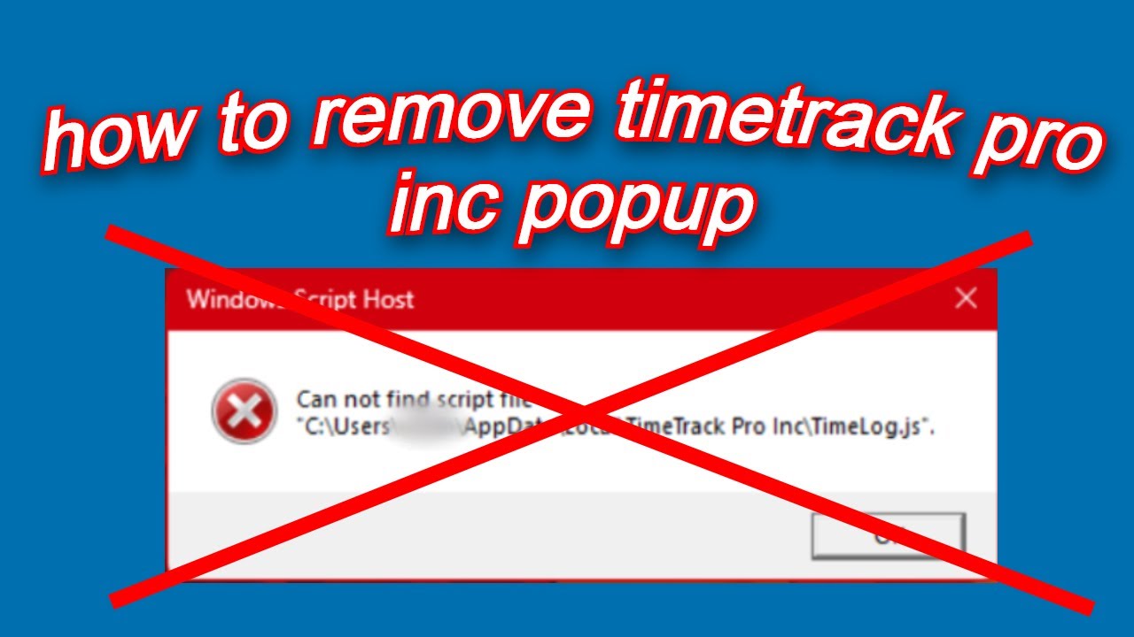 How To Remove Timetrack Pro Inc Popup (timelog.js) - YouTube