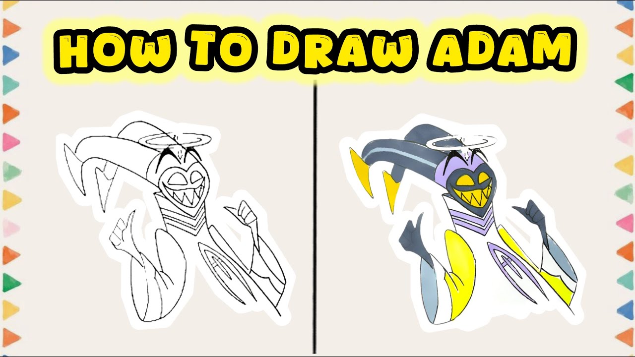 How to Draw Adam from Hazbin Hotel – Colorful Character Drawing - YouTube