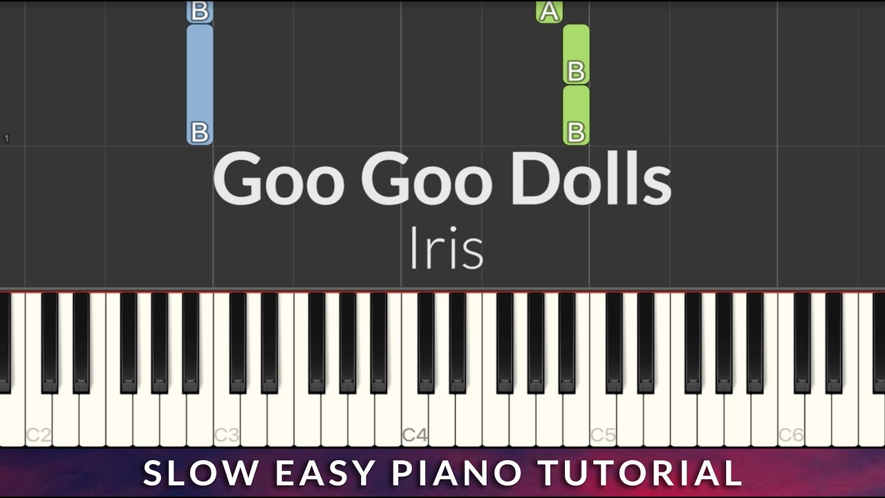 Goo Goo Dolls - Iris SLOW EASY Piano Tutorial + Lyrics - YouTube