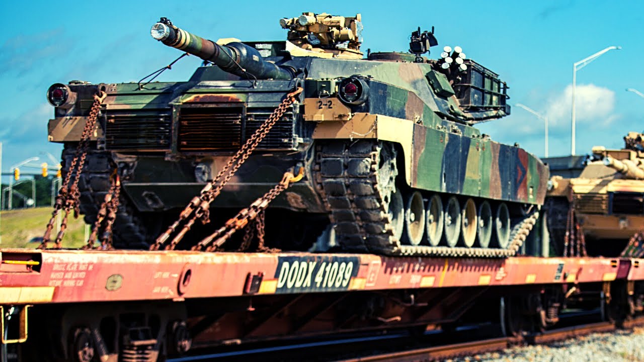 M1 ABRAMS TANKS and APACHE HELO’s on the Move to Ukraine? - YouTube