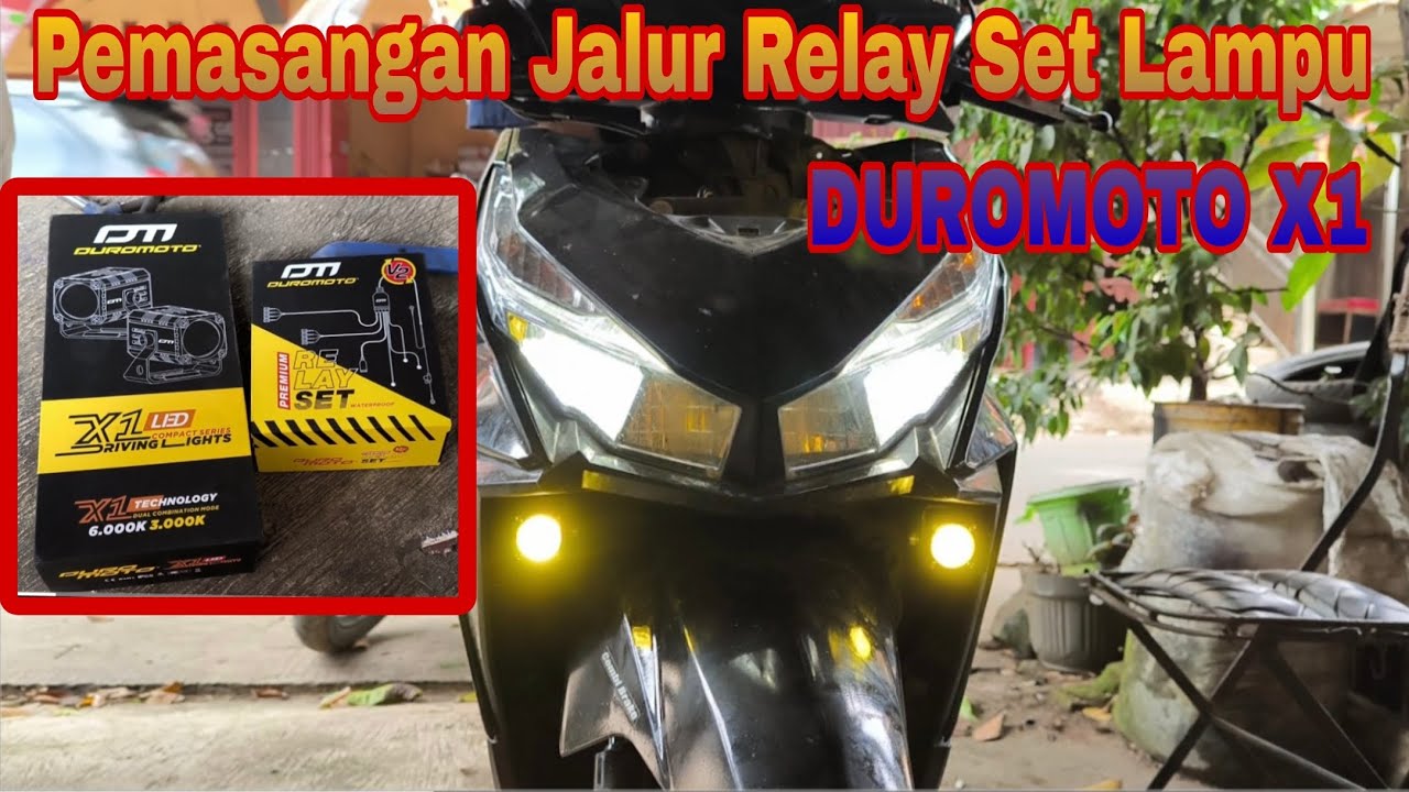 pasang lampu tembak DUROMOTO X1 dan jalur relay set DUROMOTO v2 di ...