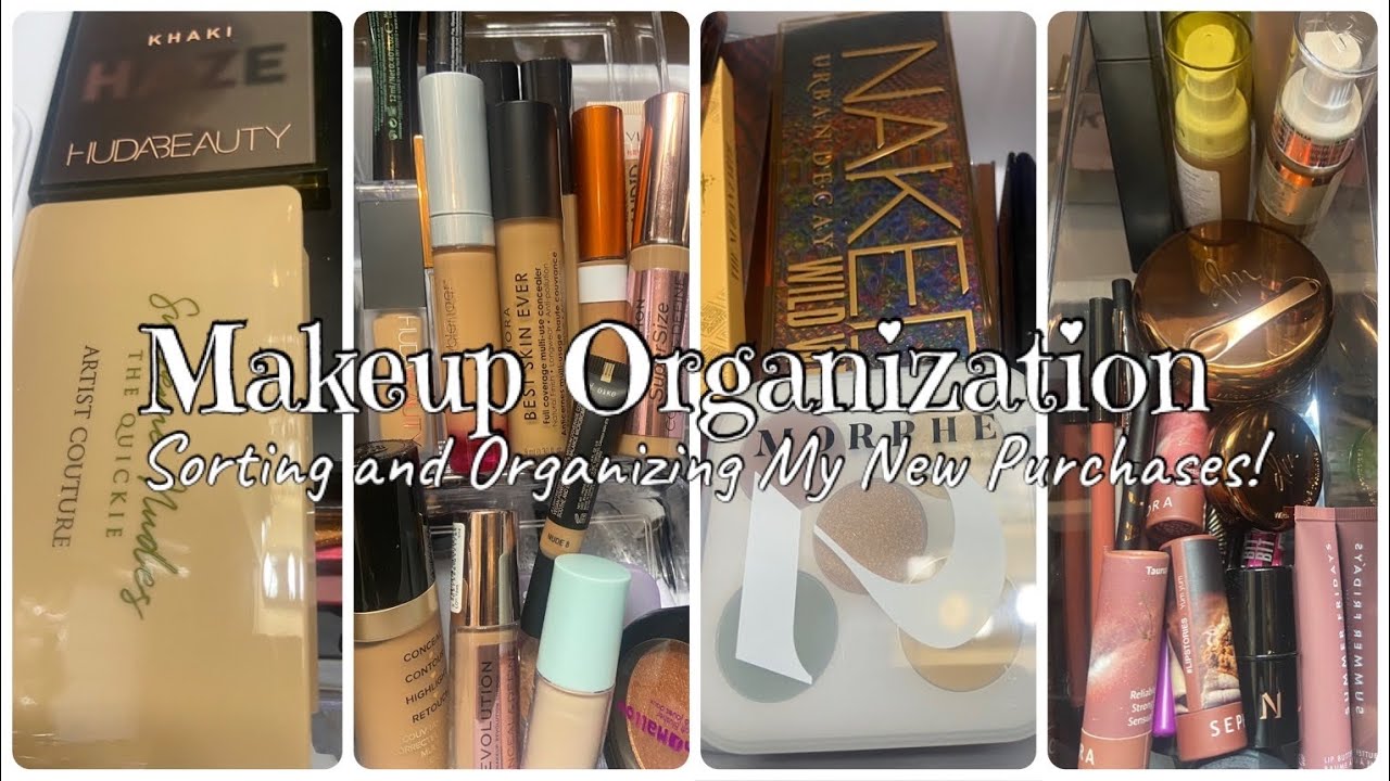 VLOGMAS | DAY 22– MAKEUP ORGANIZATION- SORTING & ORGANIZING NEW ...