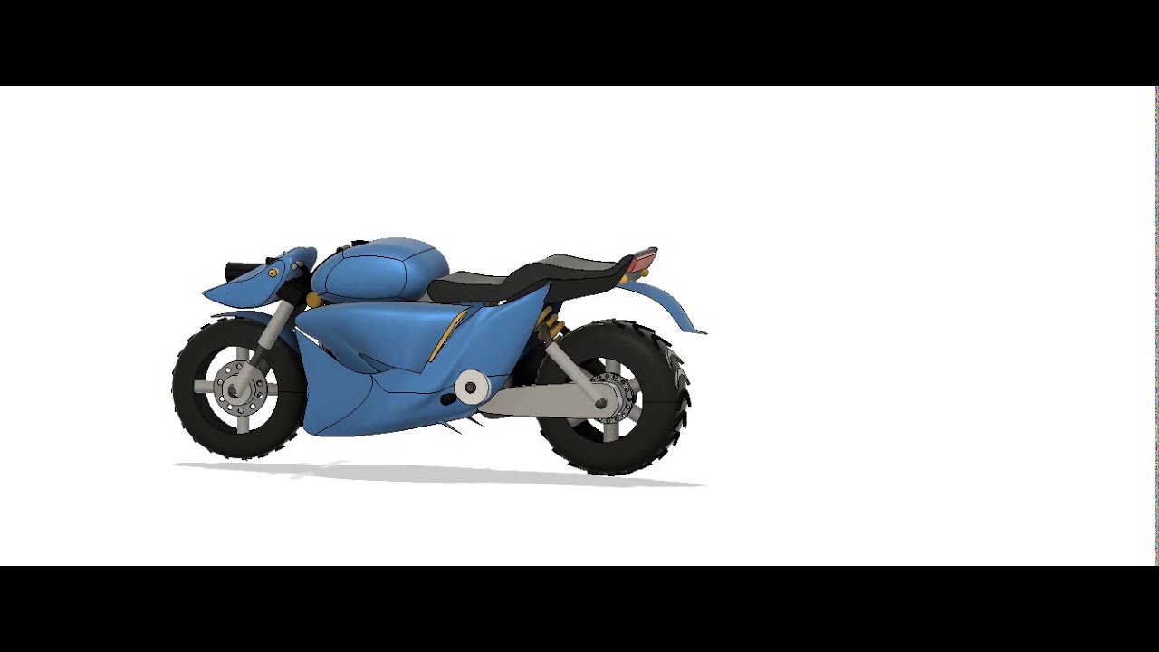 sports bike design i made in fusion 360 - YouTube