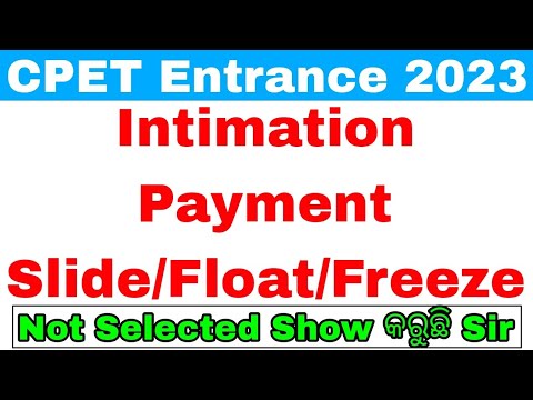 how to pay admission fees,how to download intimation for cpet pg ...