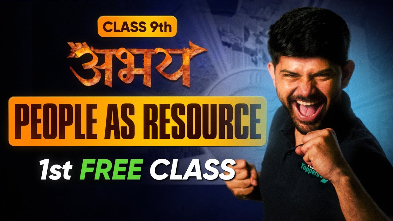 Abhay Batch 9th Social Science - 1st FREE Class | People as Resource ...