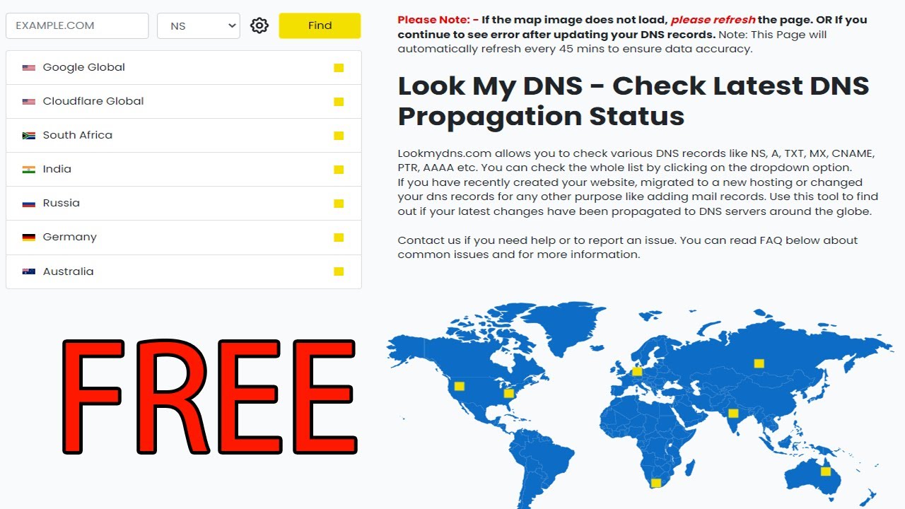 Free Tool | How to Check DNS Propagation Status and DNS Records of any ...
