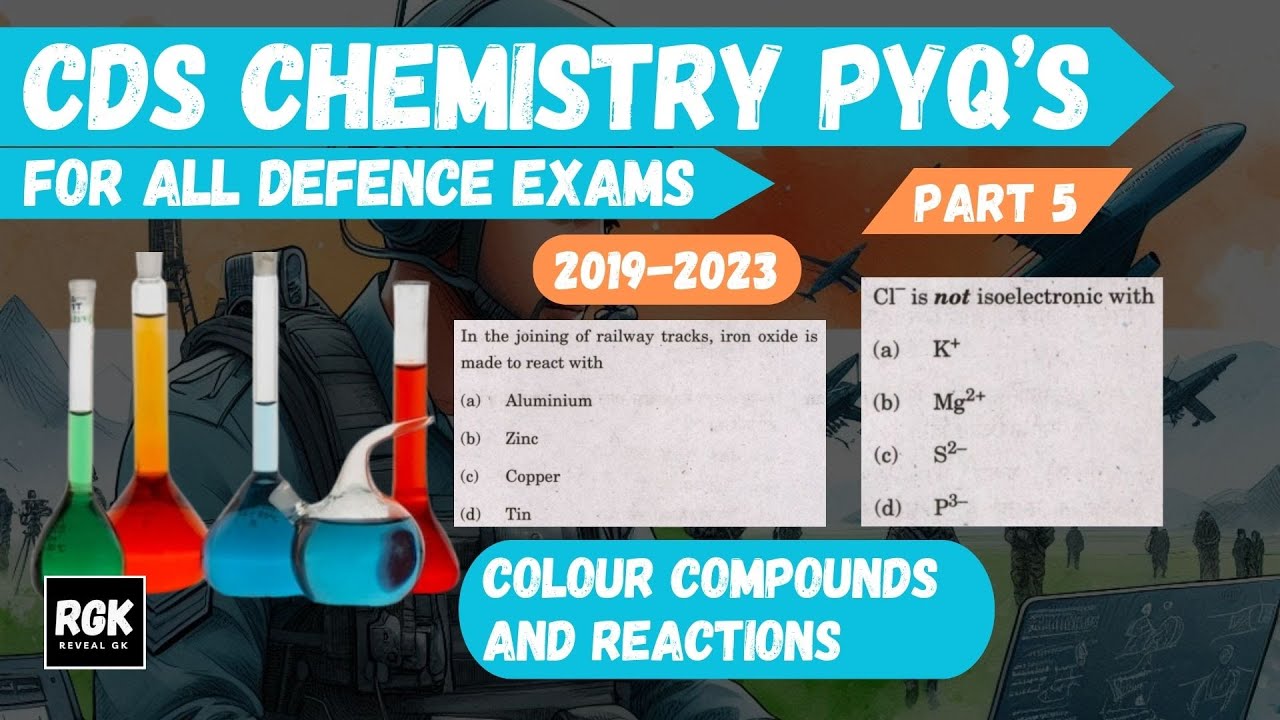 CDS Chemistry PYQ's for CDS 1 2024 | Part 4 - Colour Compounds and ...