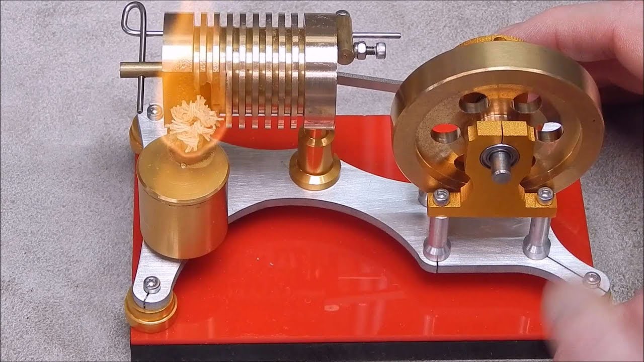 SH-01 piston port flame licker vacuum engine - YouTube