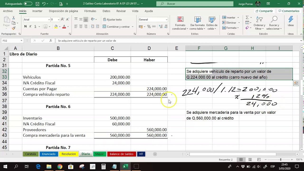 Contabilidad Fundamentos VT12 Partidas de Diario caso 1 - YouTube