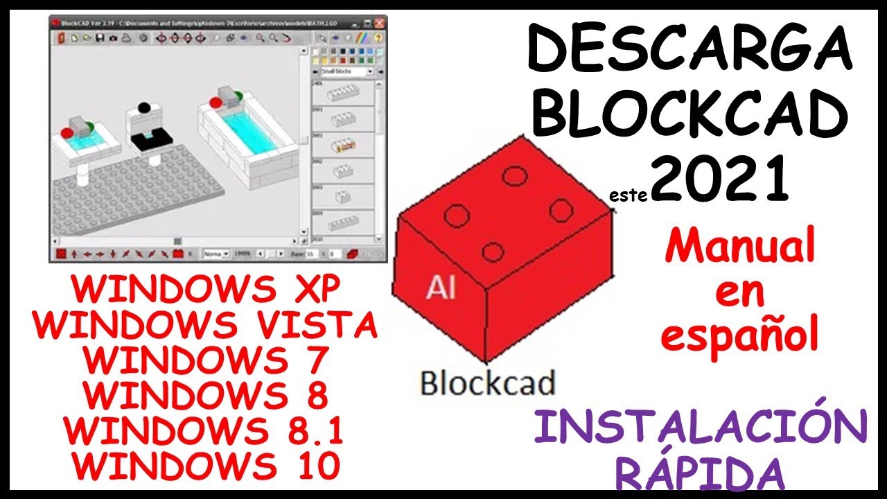 Instalaciòn de BLOCKCAD | Uso correcto del programa LEGO | Arma tus LEGOS para Pc - YouTube