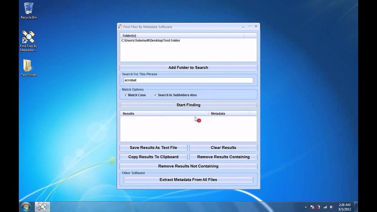 How To Use Find Files By Metadata Software - YouTube