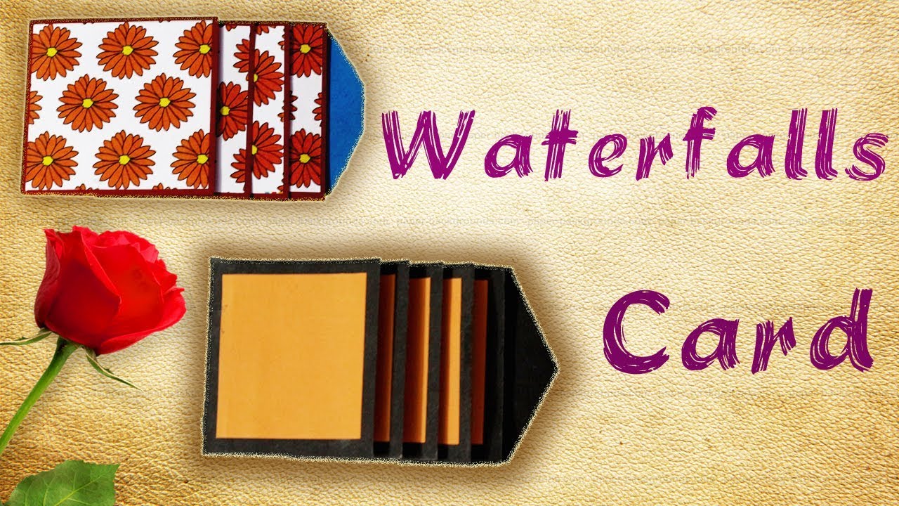 WATERFALL CARD TUTORIAL - YouTube