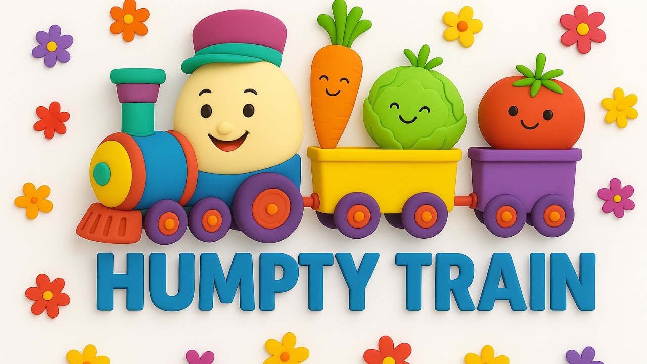 Humpty Train Song for Kids | Fun Learning Train Rhyme with Colors ...