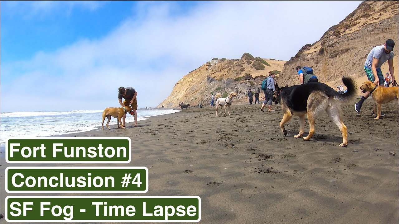 Part4 1st Time at Fort Funston Dog Beach @ San Francisco Hiking with ...
