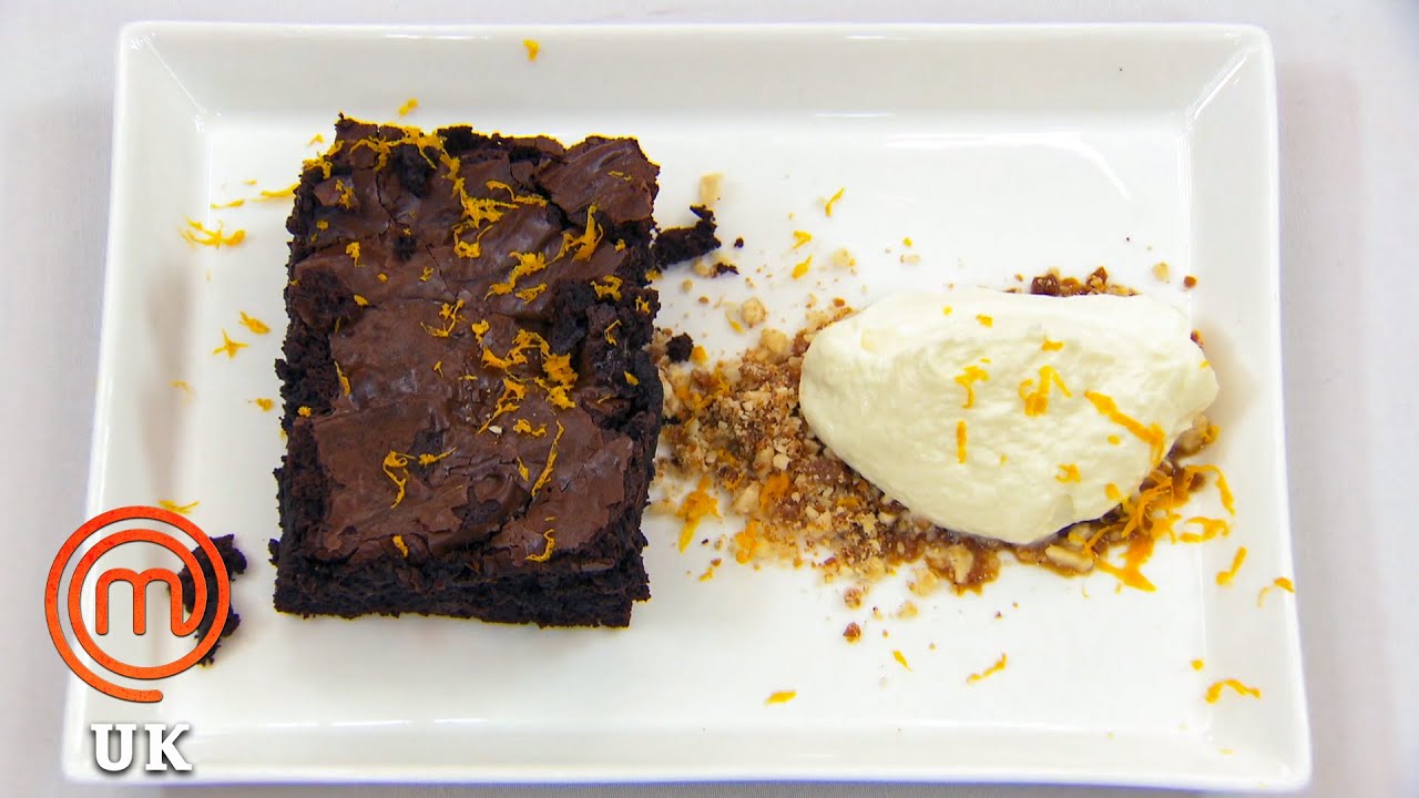 Steak Dinner and Chocolate Fudge Brownie | MasterChef UK | MasterChef ...