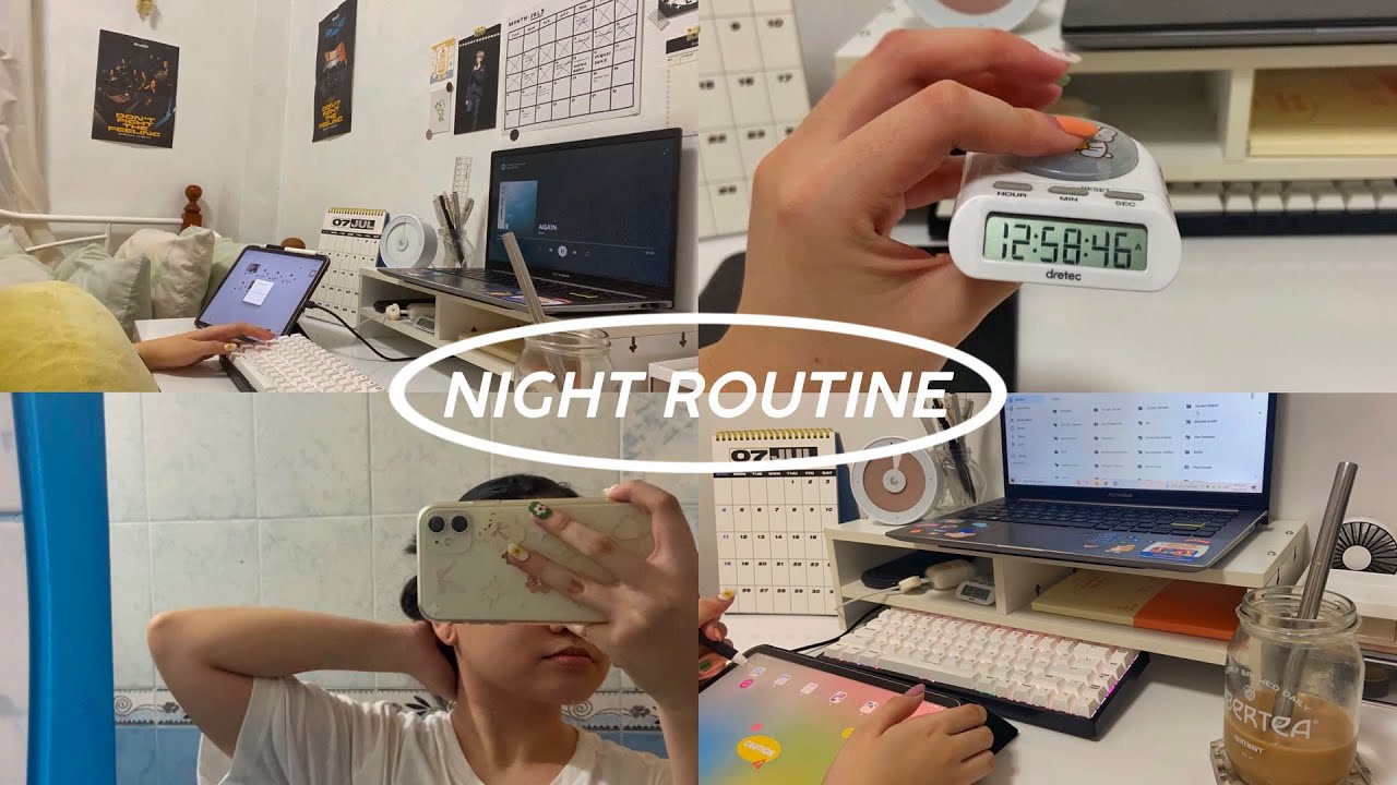 college night routine 🌙 | realistic & productive - YouTube