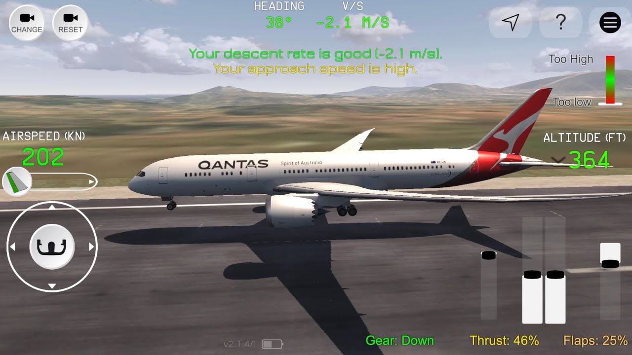 RC. FS Advanced Real Flight Simulator B787 QANTAS New GamePlay by iOS ...