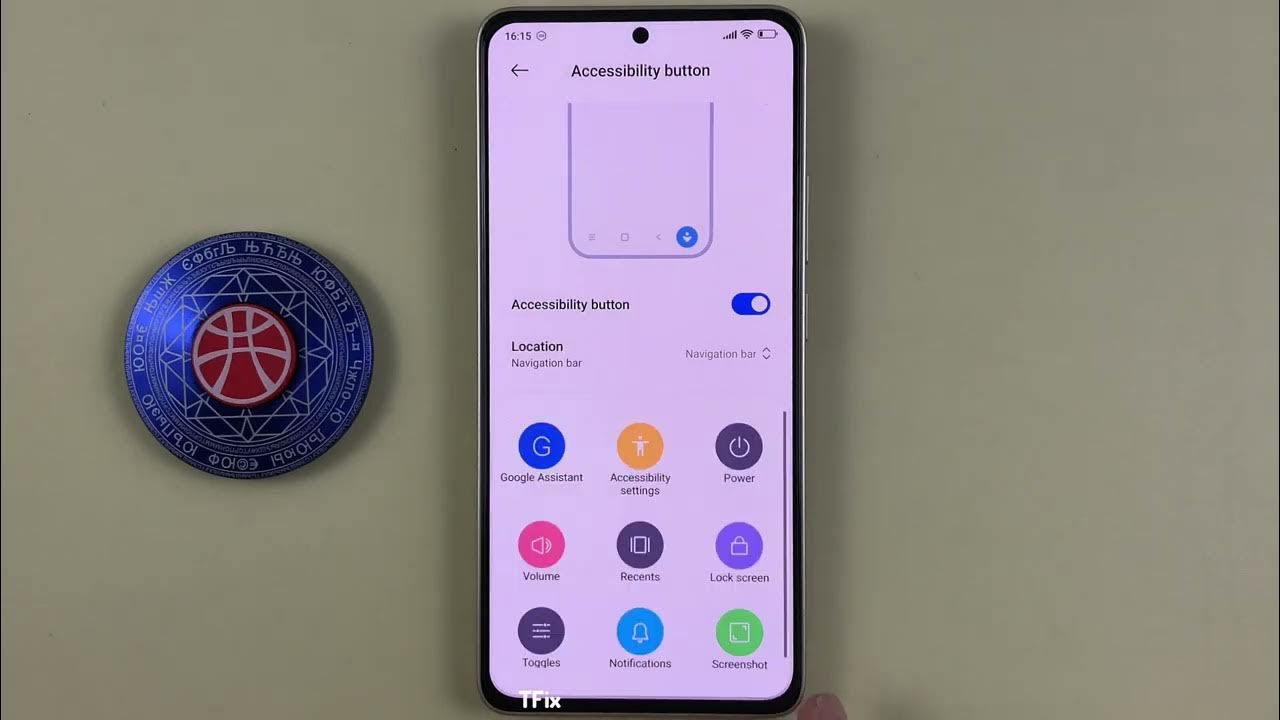 Accessibility button, navigation bar human icon on Xiaomi Redmi Note 13 Android 14 - YouTube
