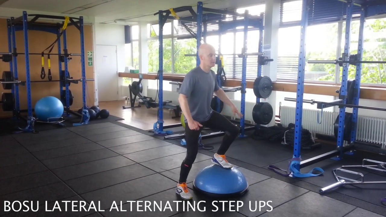 Bosu Lateral Alternating Step Ups - YouTube
