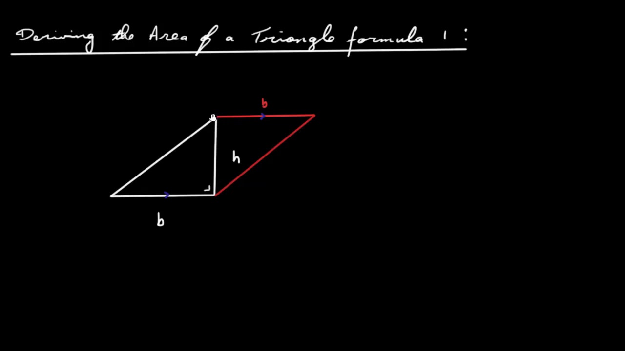 Deriving the Area of a Triangle Formula 1 - YouTube
