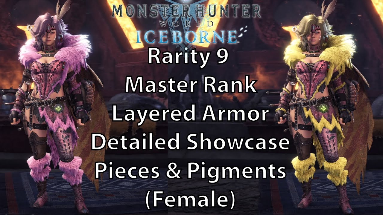 MHW Iceborne Rarity 9 Master Rank Layered Armor Detailed Showcase ...