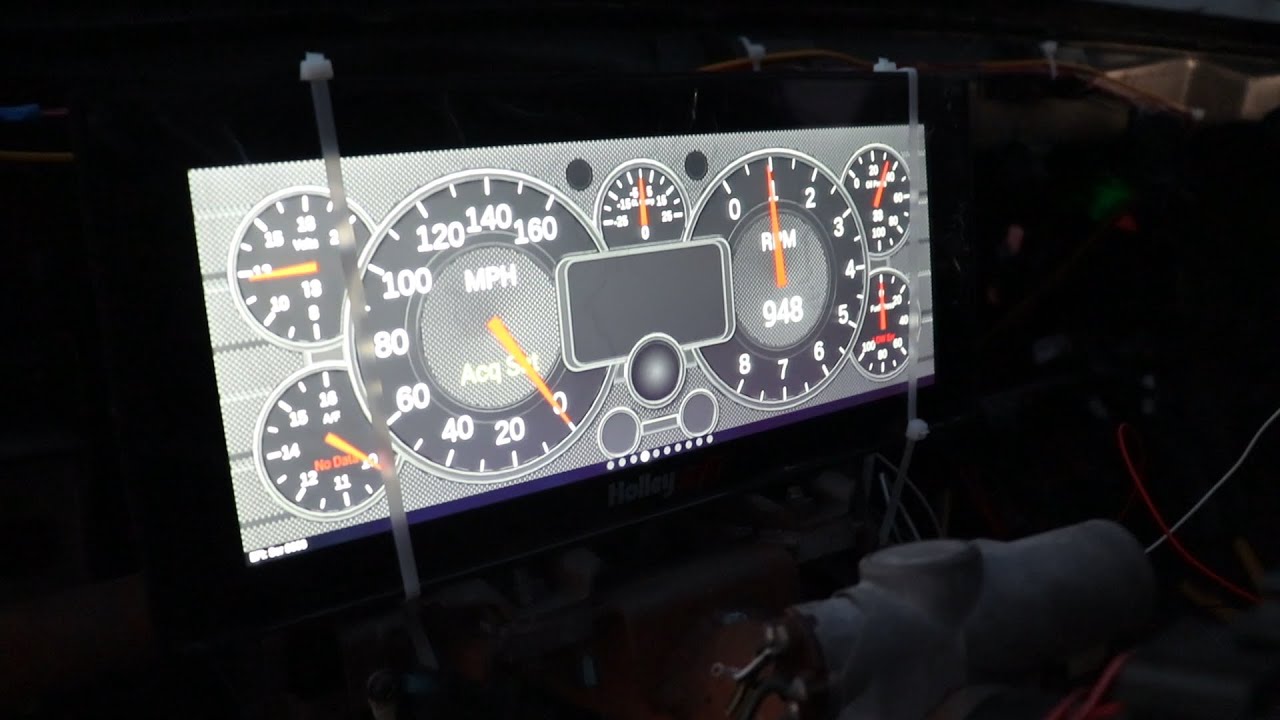Installing 12 inch holly EFI screen - YouTube