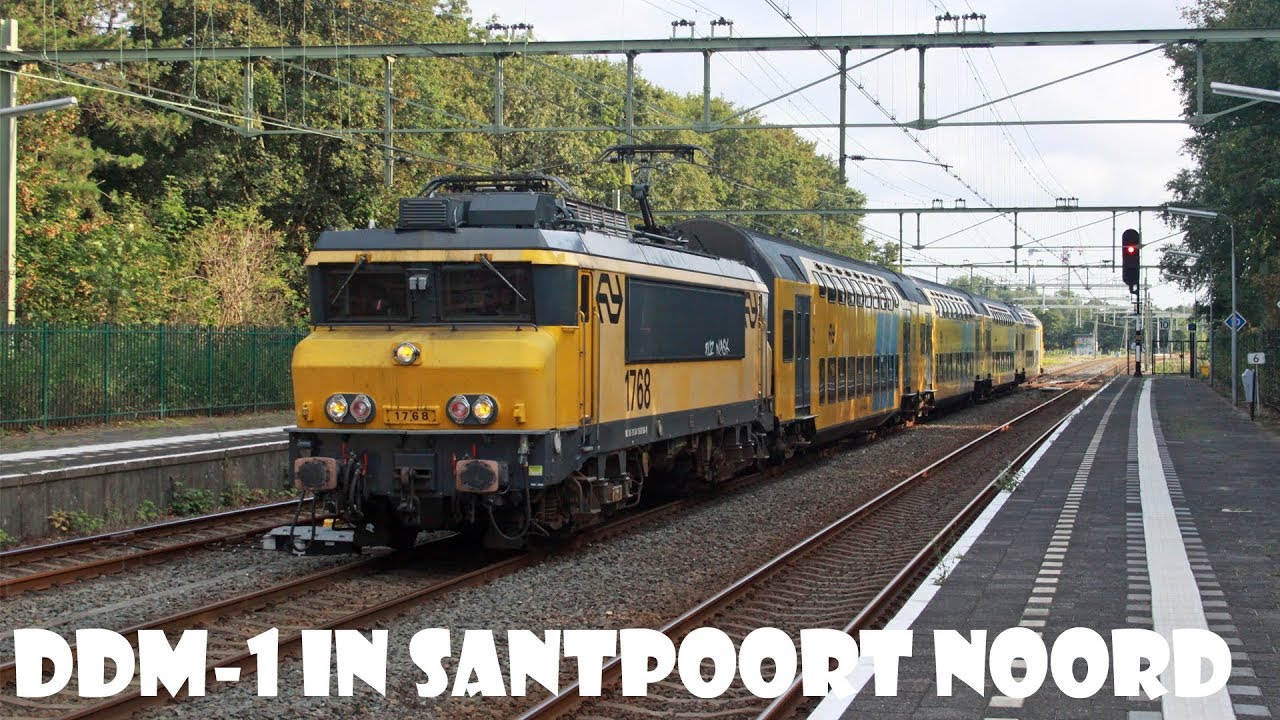 NS 1768 komt met DDM-1 door station Santpoort noord - YouTube