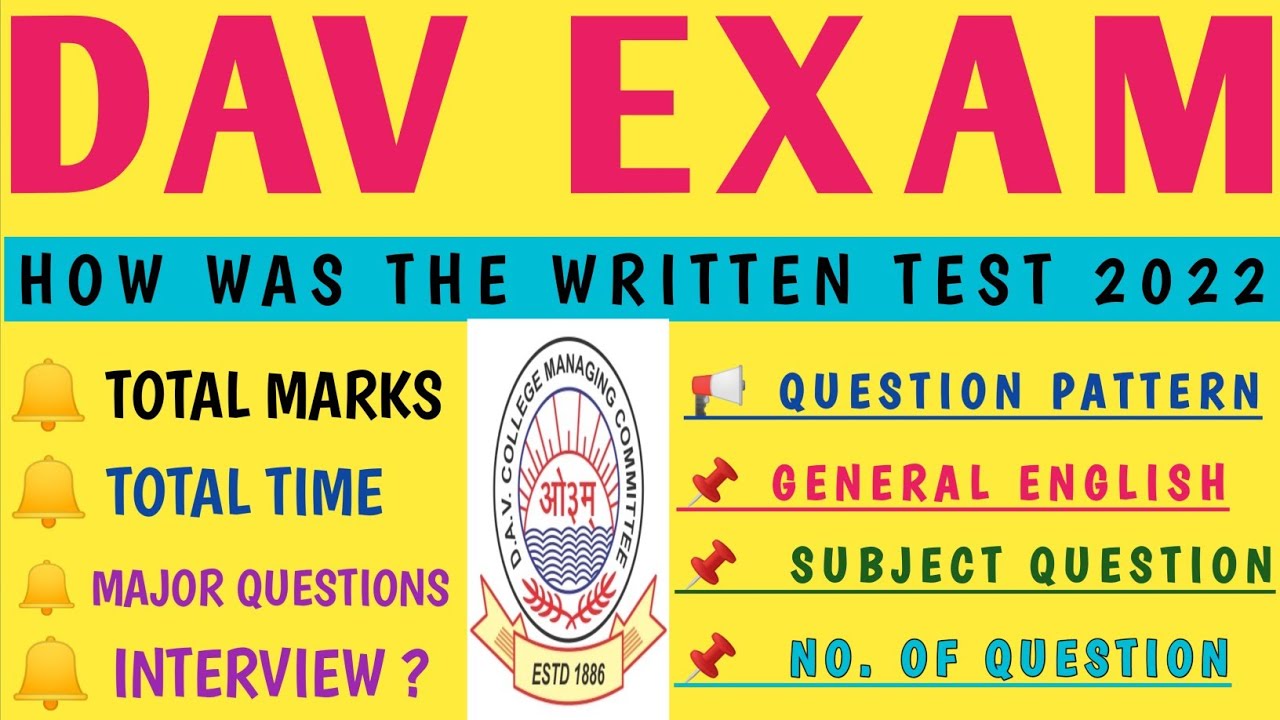 DAV EXAM QUESTION 2020/ DAV EXAM QUESTION 2020/ DAV QUESTION PATTERN ...